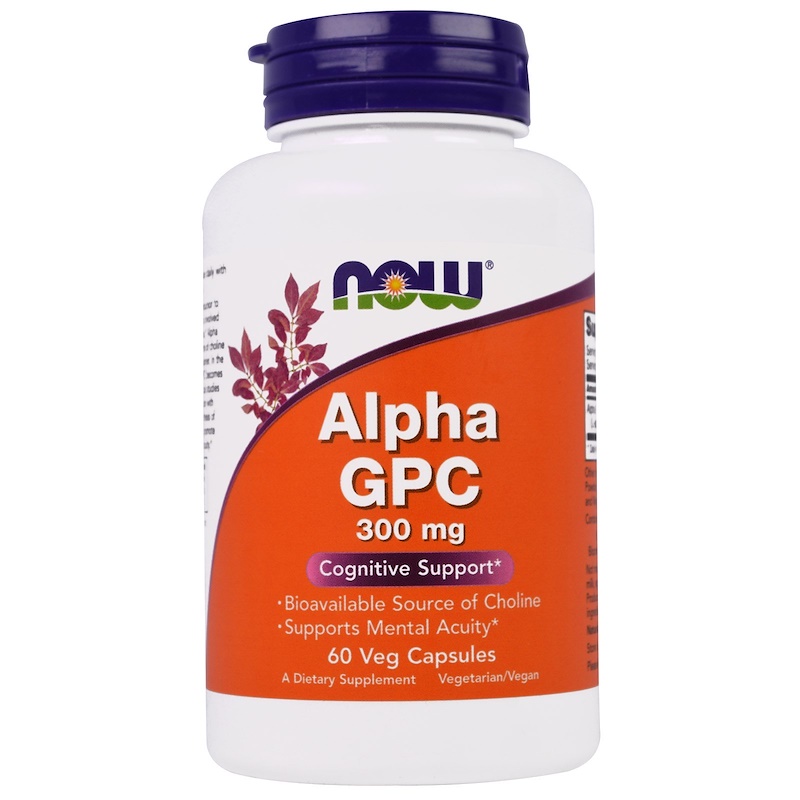 Now Foods Alpha GPC 300 mg, 60 kapslí