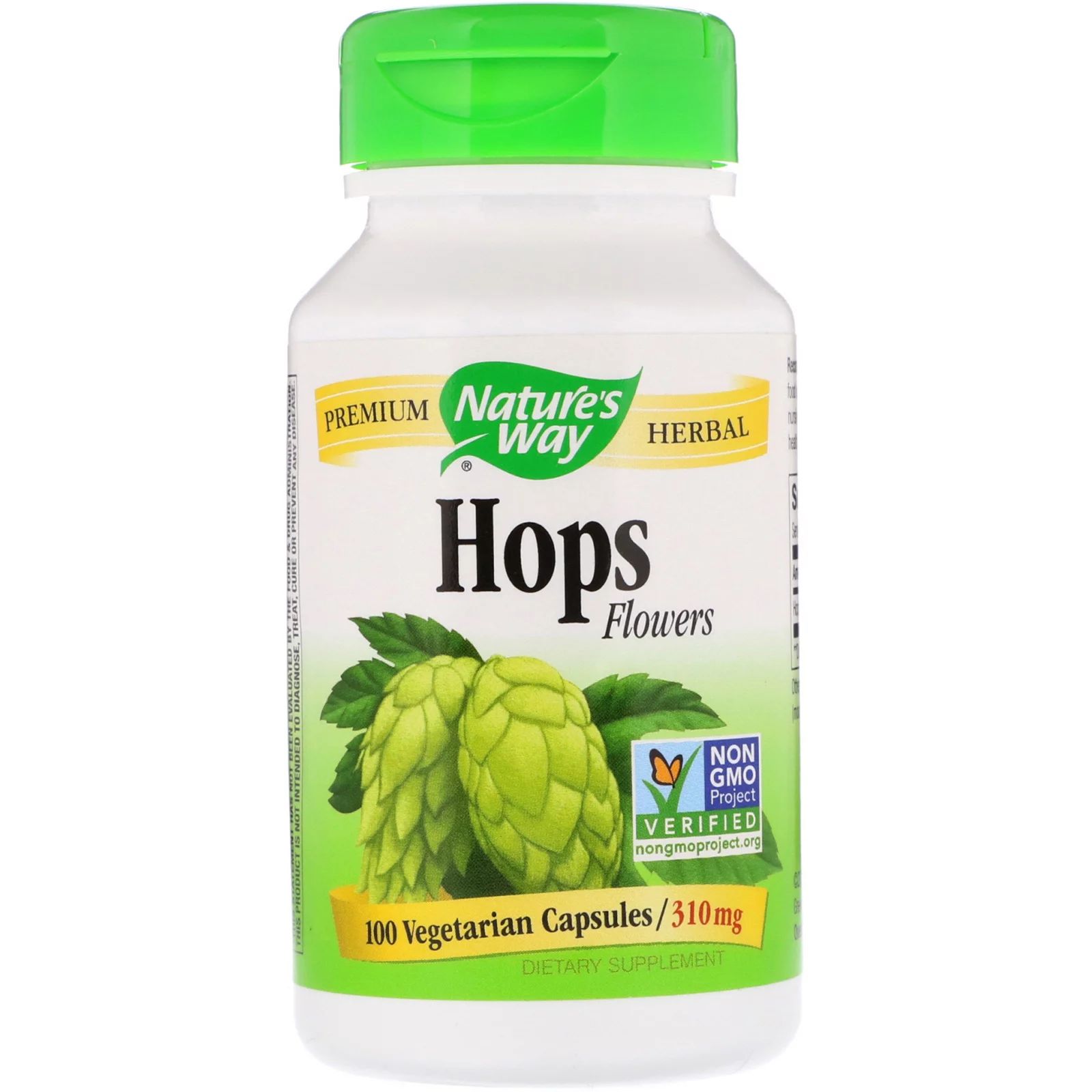 Nature's Way Hops (Chmel), 310 mg, 100 rostlinných kapslí
