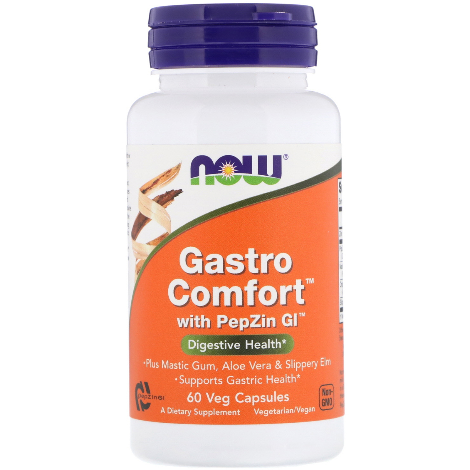 Now Foods Gastro Comfort with PepZin GI, 60 veg.kapslí