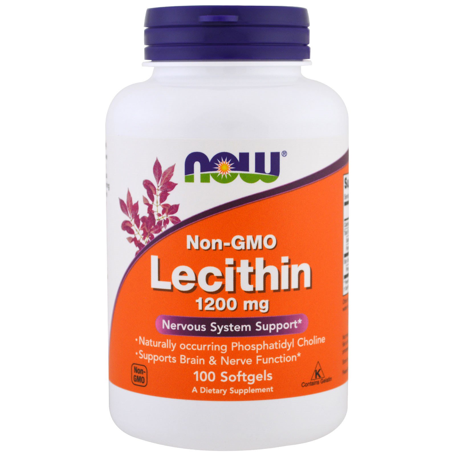 Now Foods Lecitin 1200 mg, 100 softgel kapslí