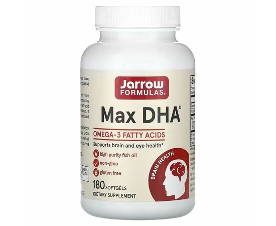 Jarrow Formulas Jarrow Formulas, Max DHA, 180 softgel kapslí
