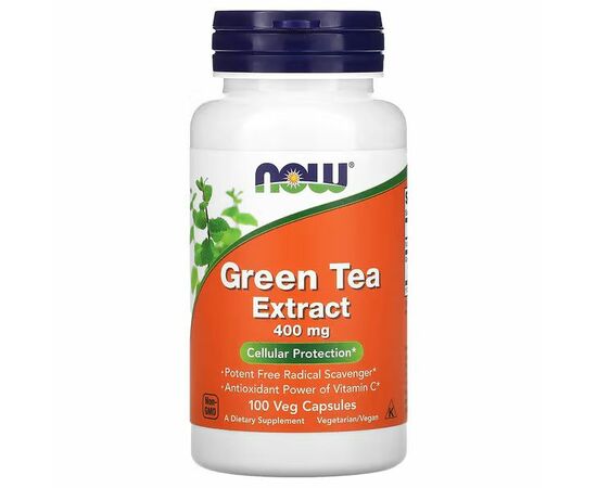 NOW Green Tea Extract (zelený čaj extrakt), 400 mg, 100 rostlinných kapslí